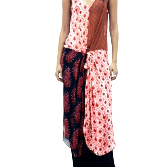 Zara | Dresses | Zara The Samora Sheer Boho Paisley Print Maxi Dress ...